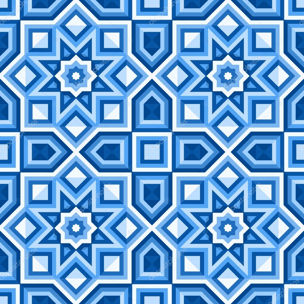 Azulejos de piso con dibujos en colores azules vector, gráfico ...