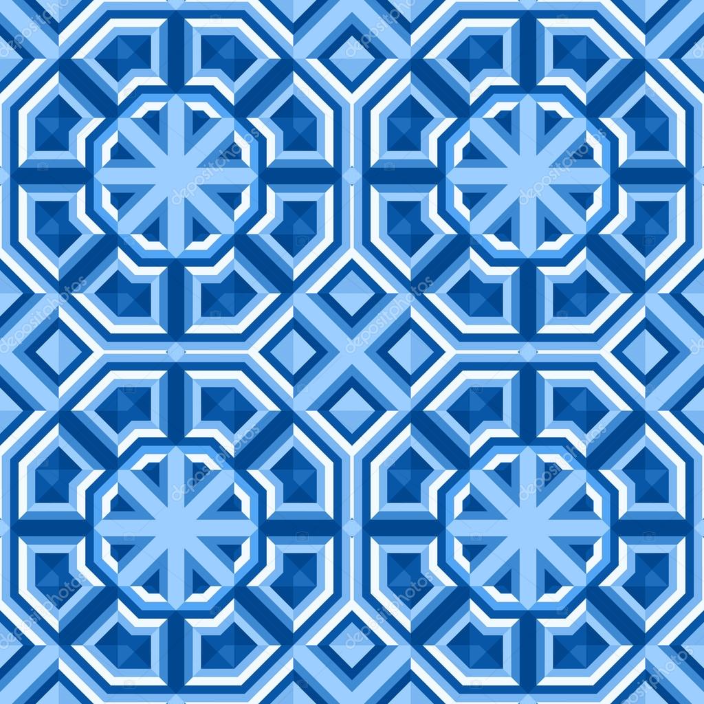 Patterned floor tiles in blue colors Stock Vector Image by ©Slanapotam ...