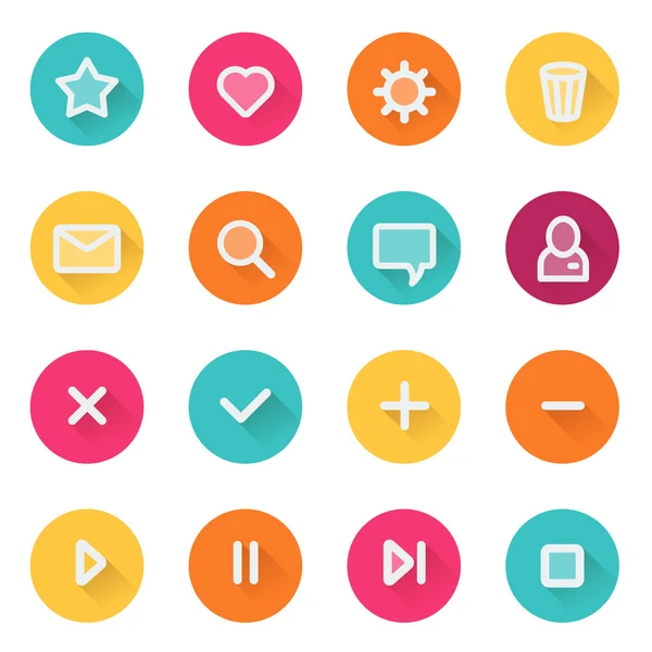 Flat UI design elements - set of basic web icons Stock Vector Image by ...