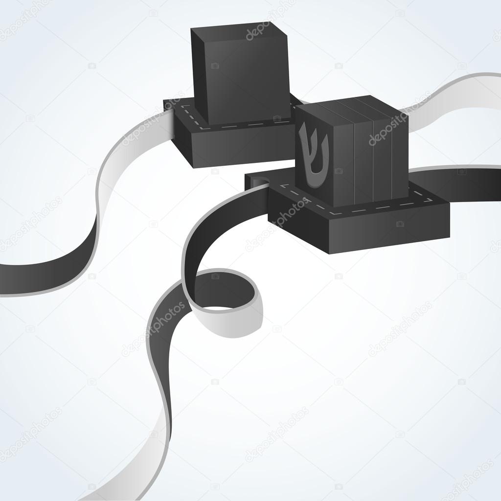 Tefillin illustration — Stock Vector © Slanapotam #81134580