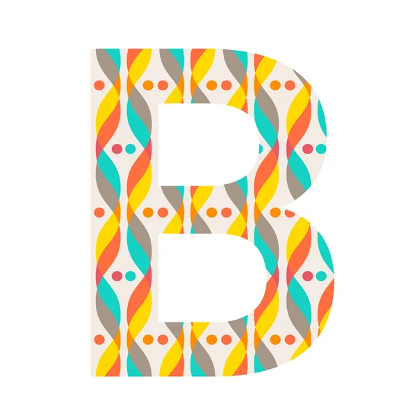 Colorful patterned letter — Stock Vector © Slanapotam #88760220