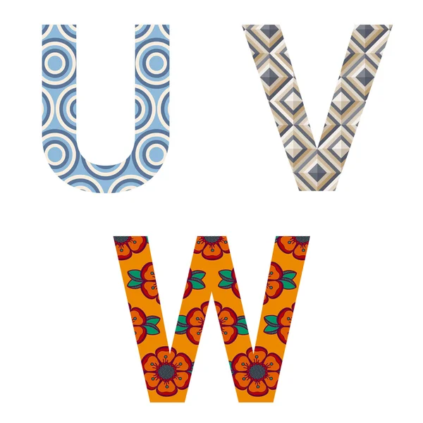 Colorful patterned letter — Stock Vector © Slanapotam #88760220