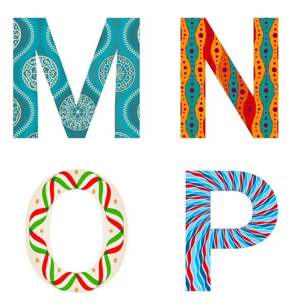 Patterned letters Vector Art Stock Images | Depositphotos