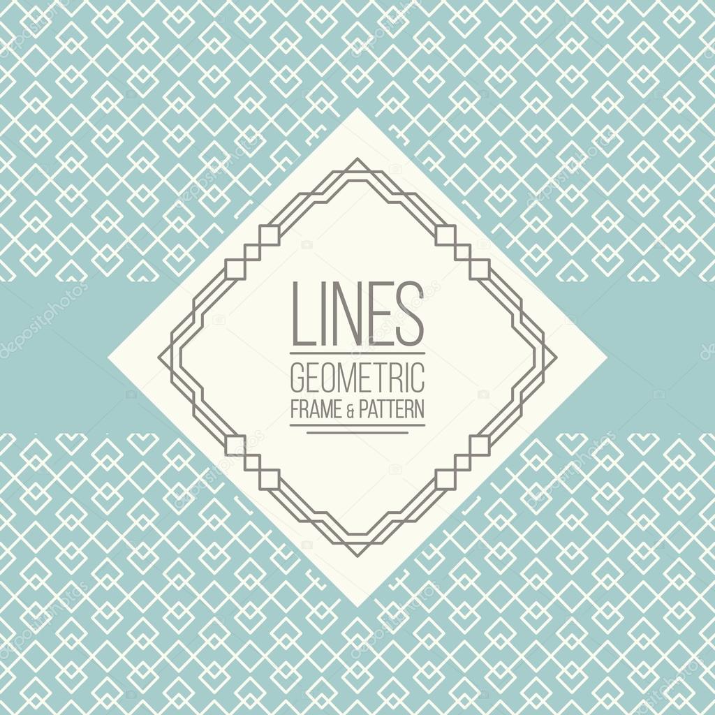 Set of line pattern and linear frame Stock Vector Image by ©Slanapotam ...