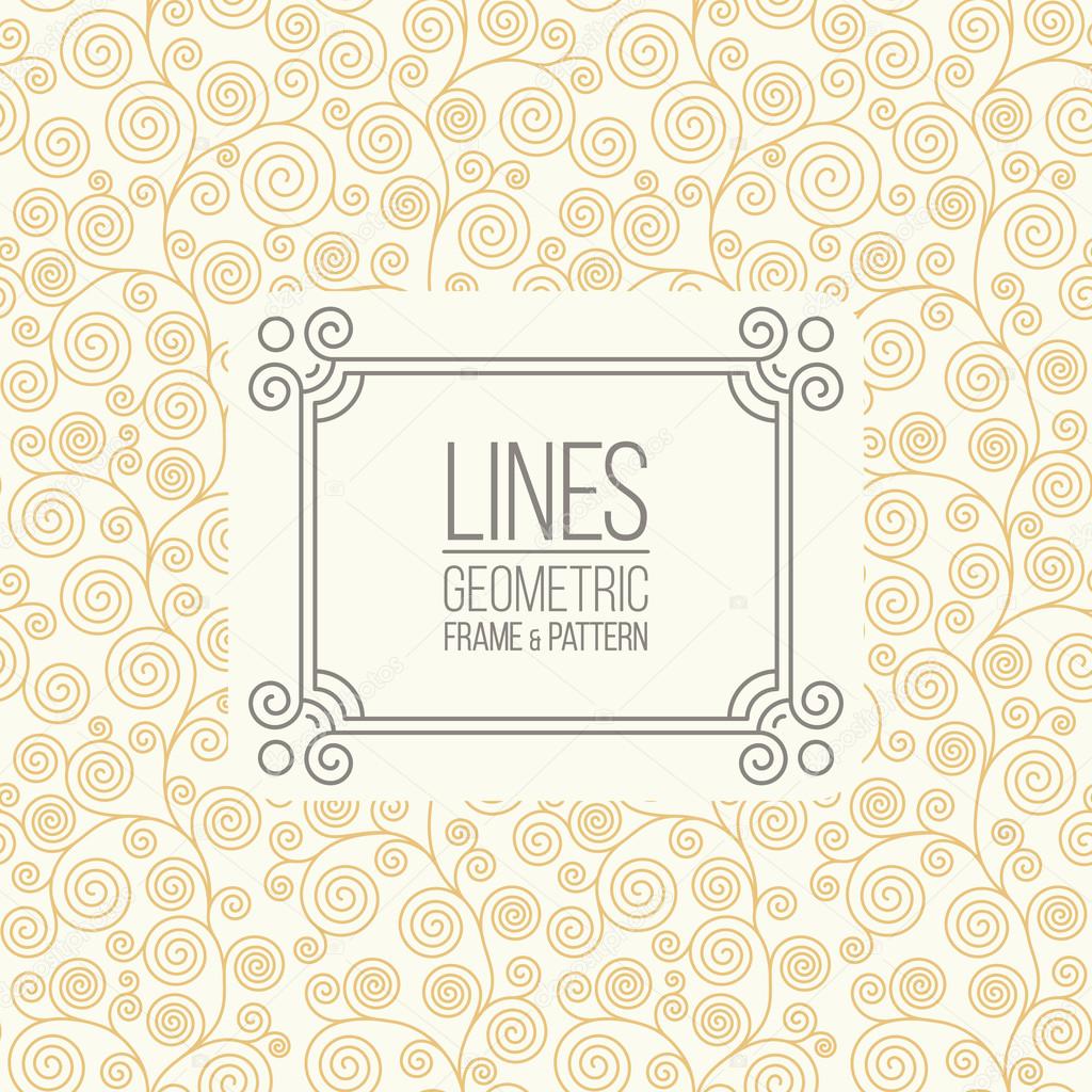 Set of line pattern and linear frame Stock Vector Image by ©Slanapotam ...