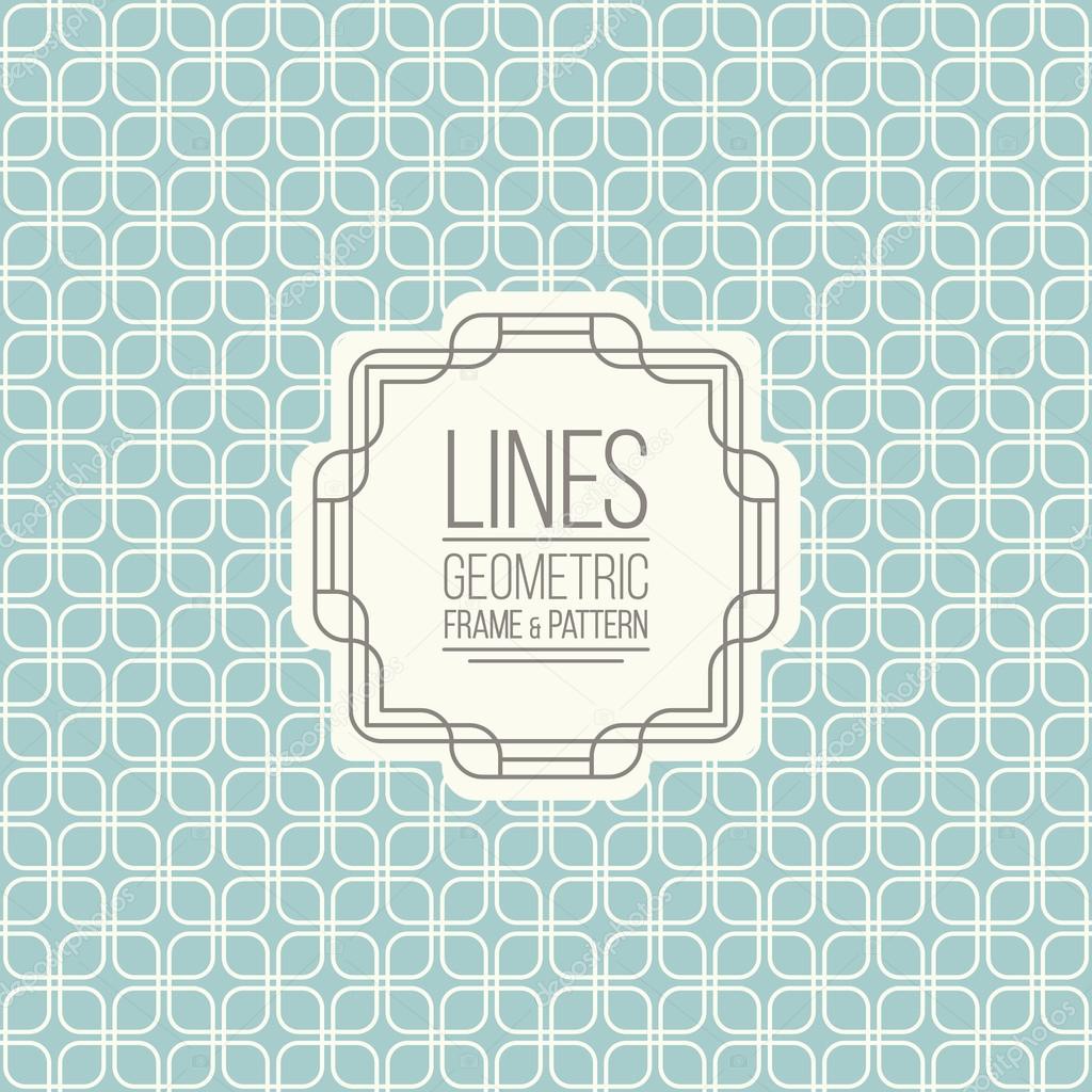 Set of line pattern and linear frame Stock Vector Image by ©Slanapotam ...