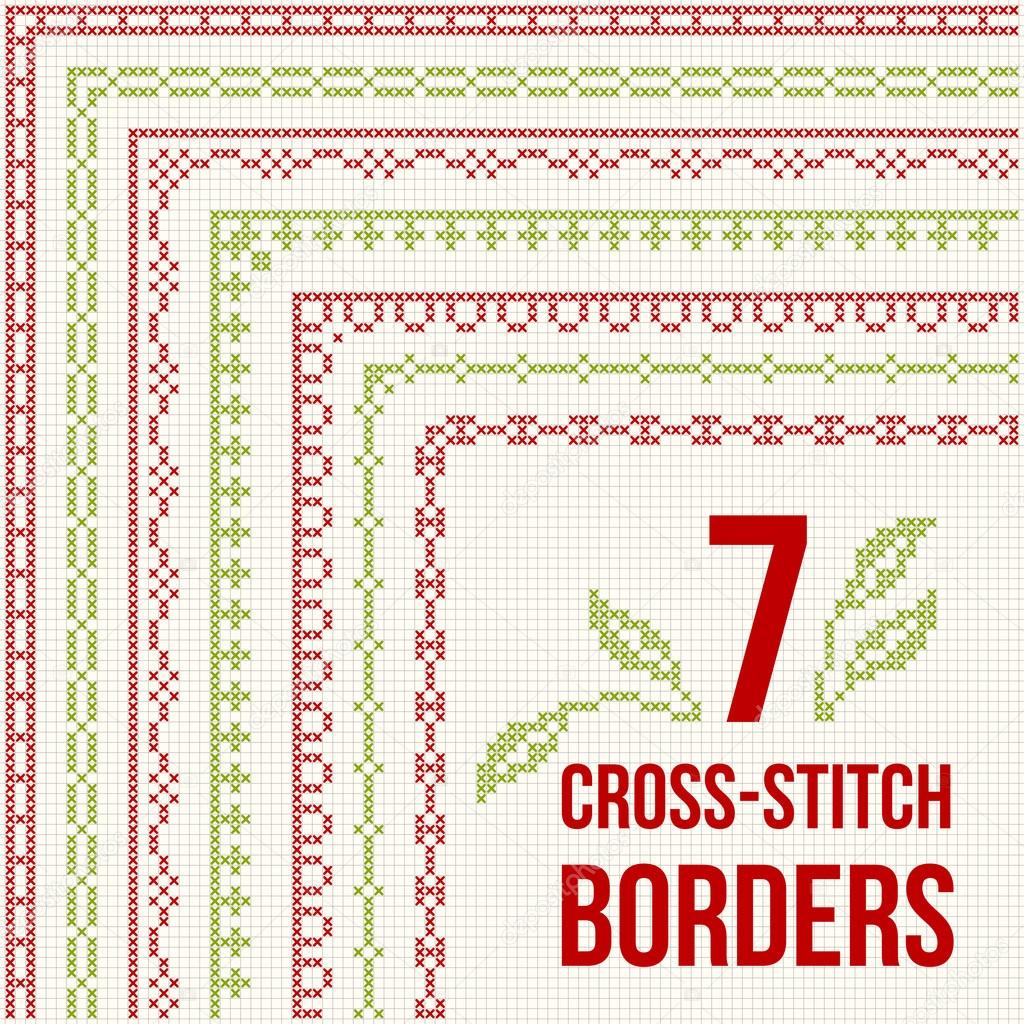 Geometric Cross Stitch Borders