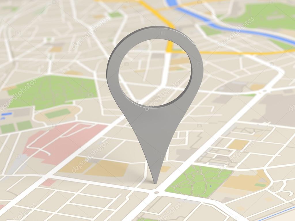 Locator icon on a city map — Stock Photo © style67 #102633992