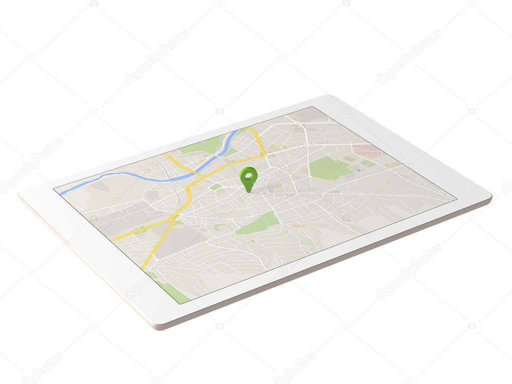 Tablet to display the map — Stock Photo © style67 #98831288