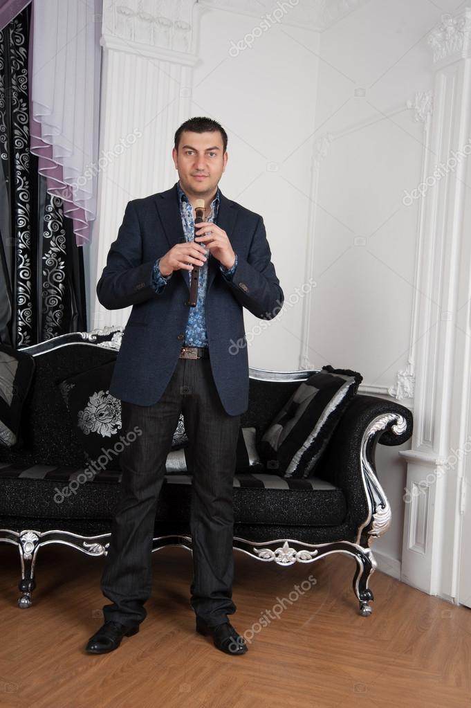 Man holding the DUDUK — Stock Photo © raduga21 #56236275