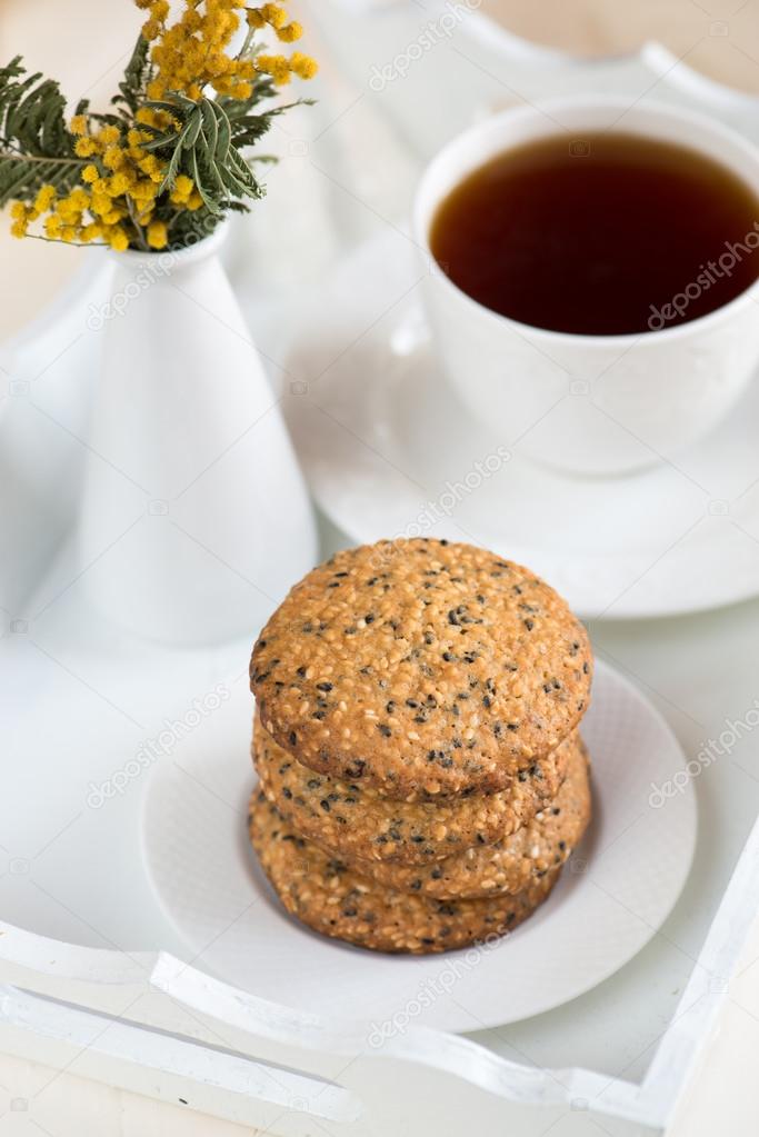 Sesame biscuits — Stock Photo © markela4ka #67968015