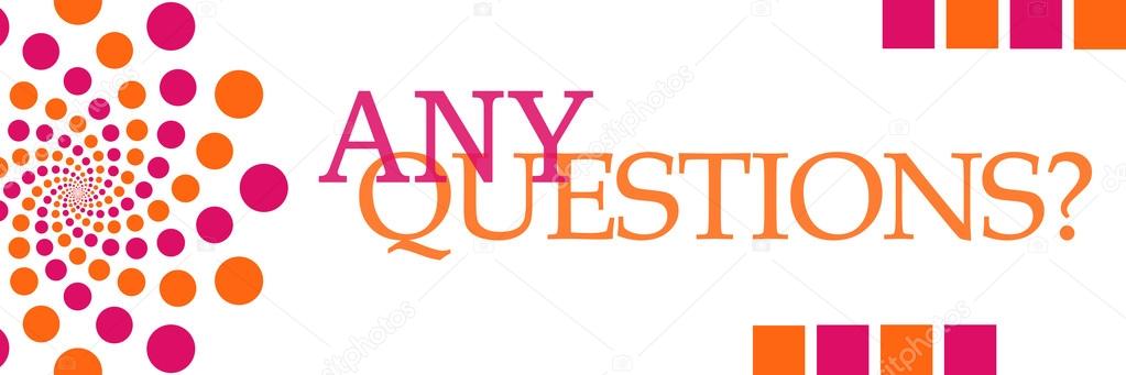 Any Questions Pink Orange Dots Horizontal Stock Photo by ©ileezhun ...