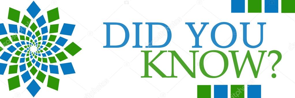 Did You Know Green Blue Square Elements Stock Photo by ©ileezhun 113707562