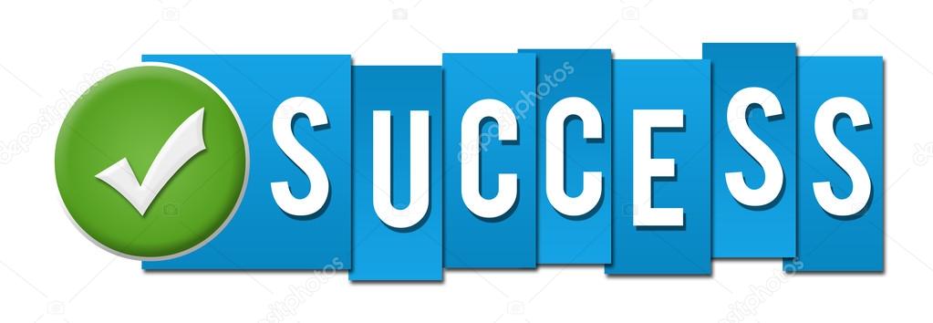 Success Blue Stripes Tick Button — Stock Photo © ileezhun #119953962