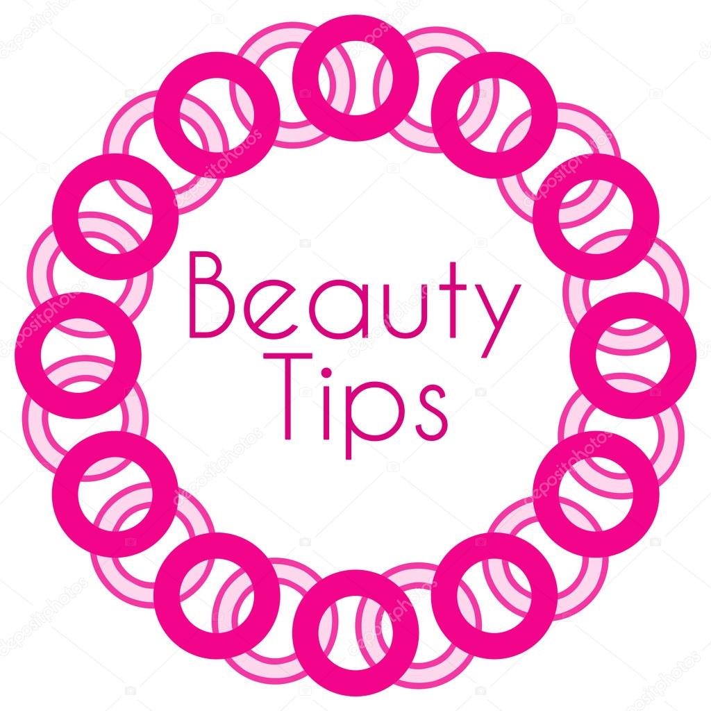 Beauty Tips Pink Rings Circular Stock Photo by ©ileezhun 122790484