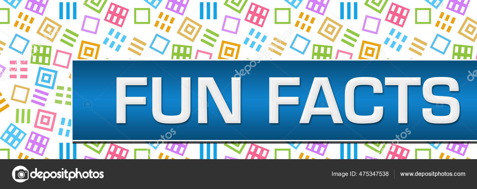 Fun Facts Text Written Blue Colorful Background Stock Photo by ...