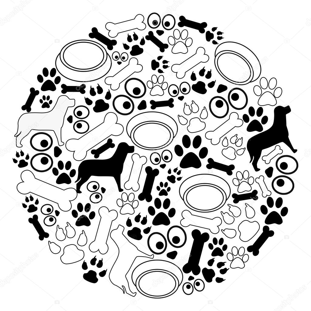 Pets Elements Circle — Stock Photo © ileezhun #52778271