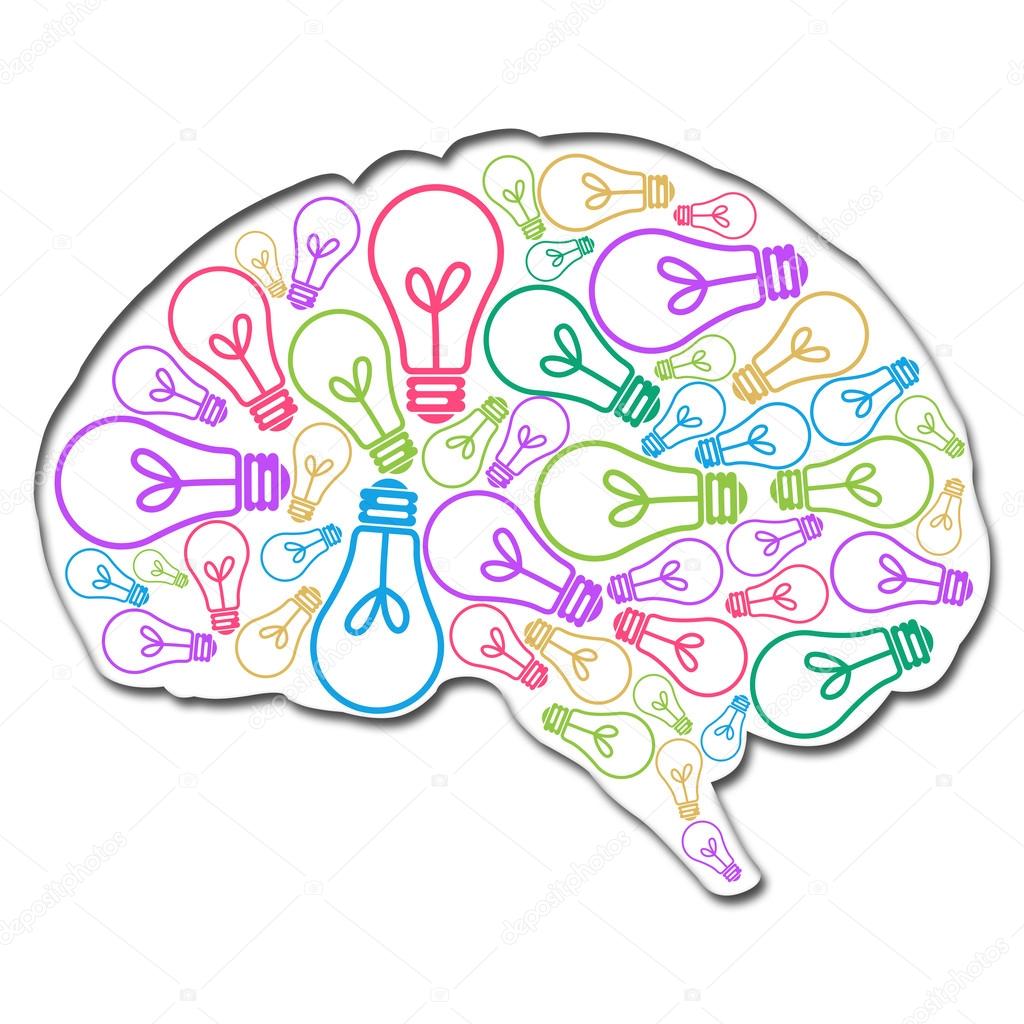 Brain Filled With Ideas Colorful Stock Illustration by ©ileezhun #61679513