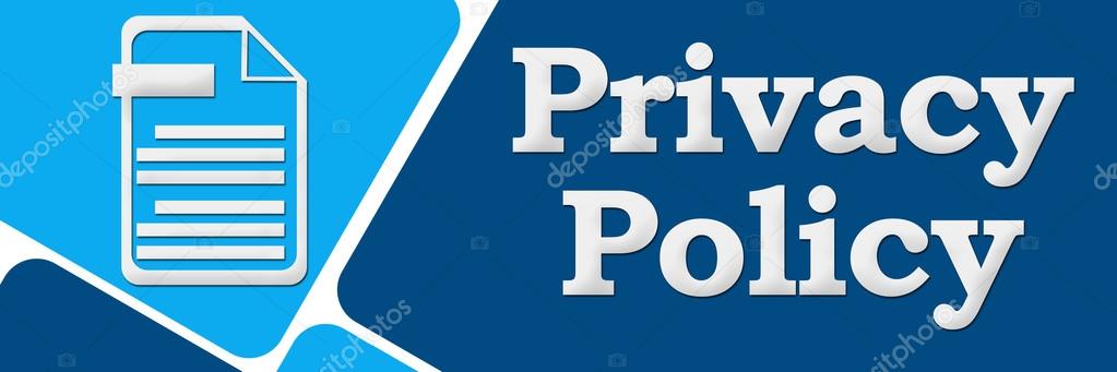 Privacy Policy Blue Background Horizontal — Stock Photo © ileezhun ...