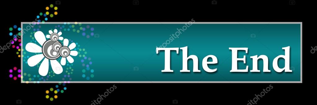 The End Black Colorful Elements Banner — Stock Photo © ileezhun #87435052