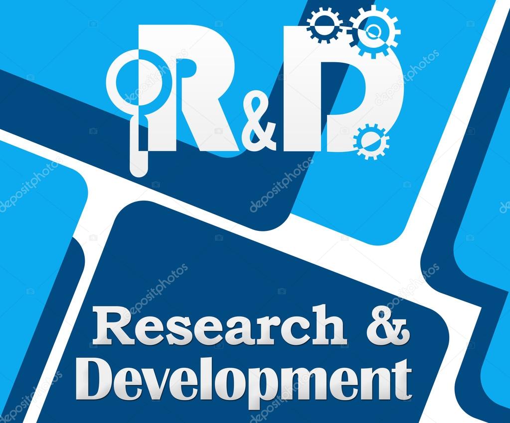 R And D - Research And Development Blue Squares — Stock Photo ...