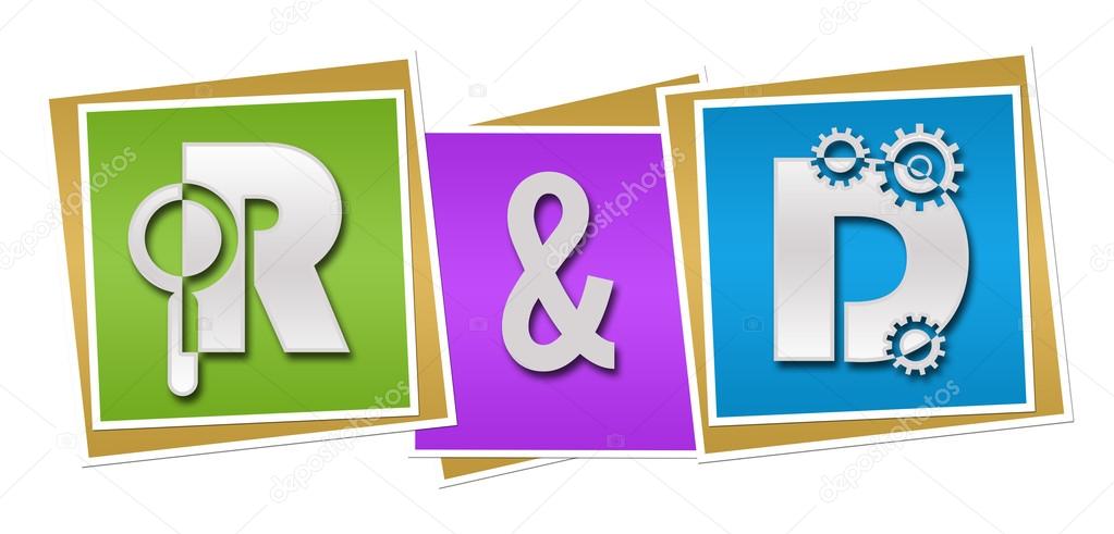 R And D - Research And Development Colorful Blocks — Stock Photo ...