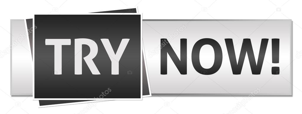 Try Now Grey Black Button Style — Stock Photo © ileezhun #98747116