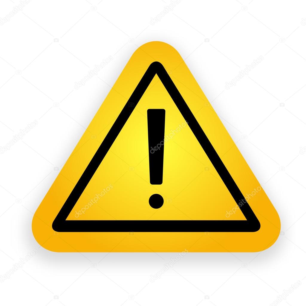 Yellow warning sign — Stock Photo © Brumermane #116726178