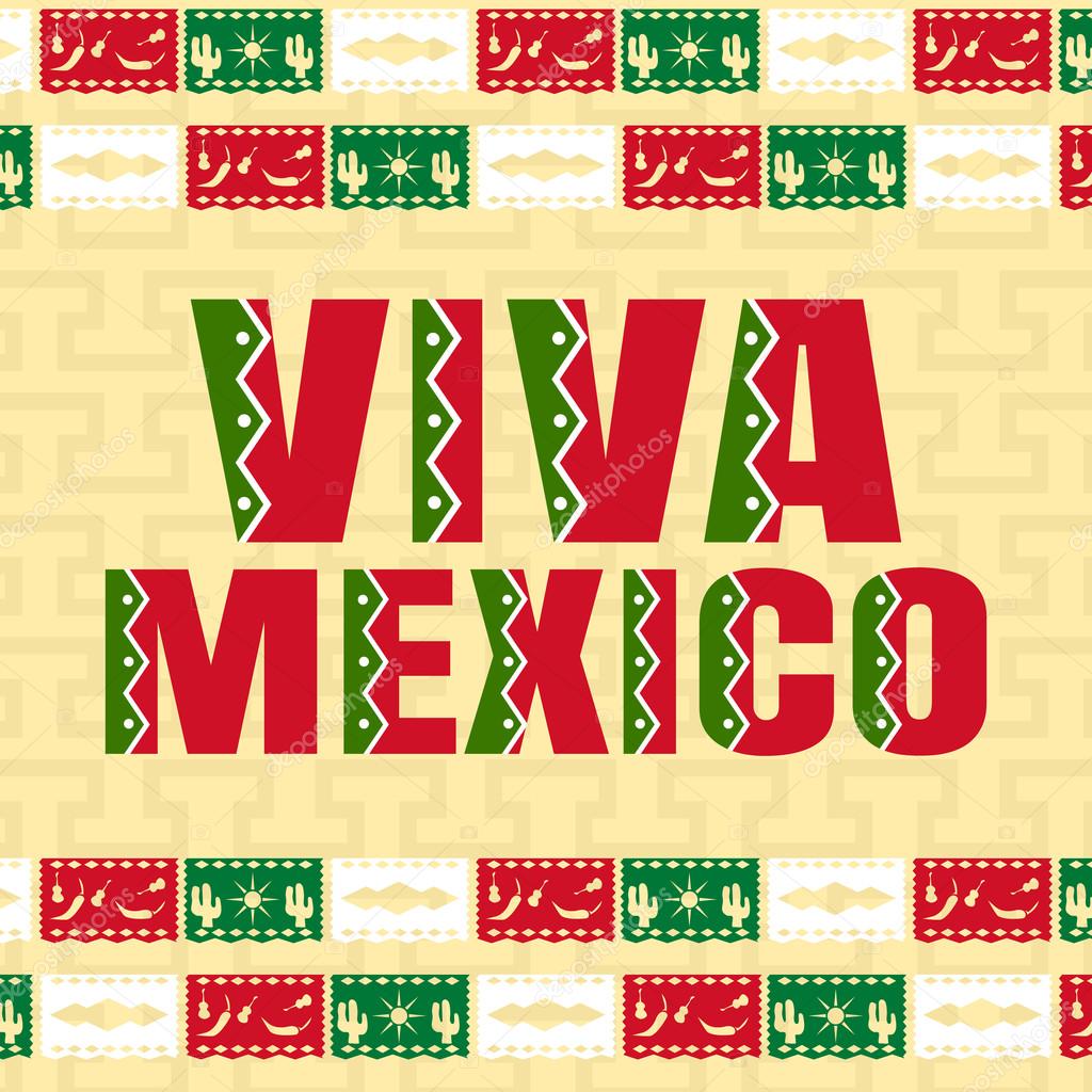 Viva Mexico. Vector illustration — Stock Vector © EvgeniyBelyaev #101012722