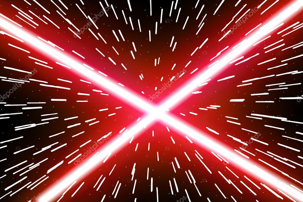 Laser beams in space. Vector illustration. Stock Vector Image by ...