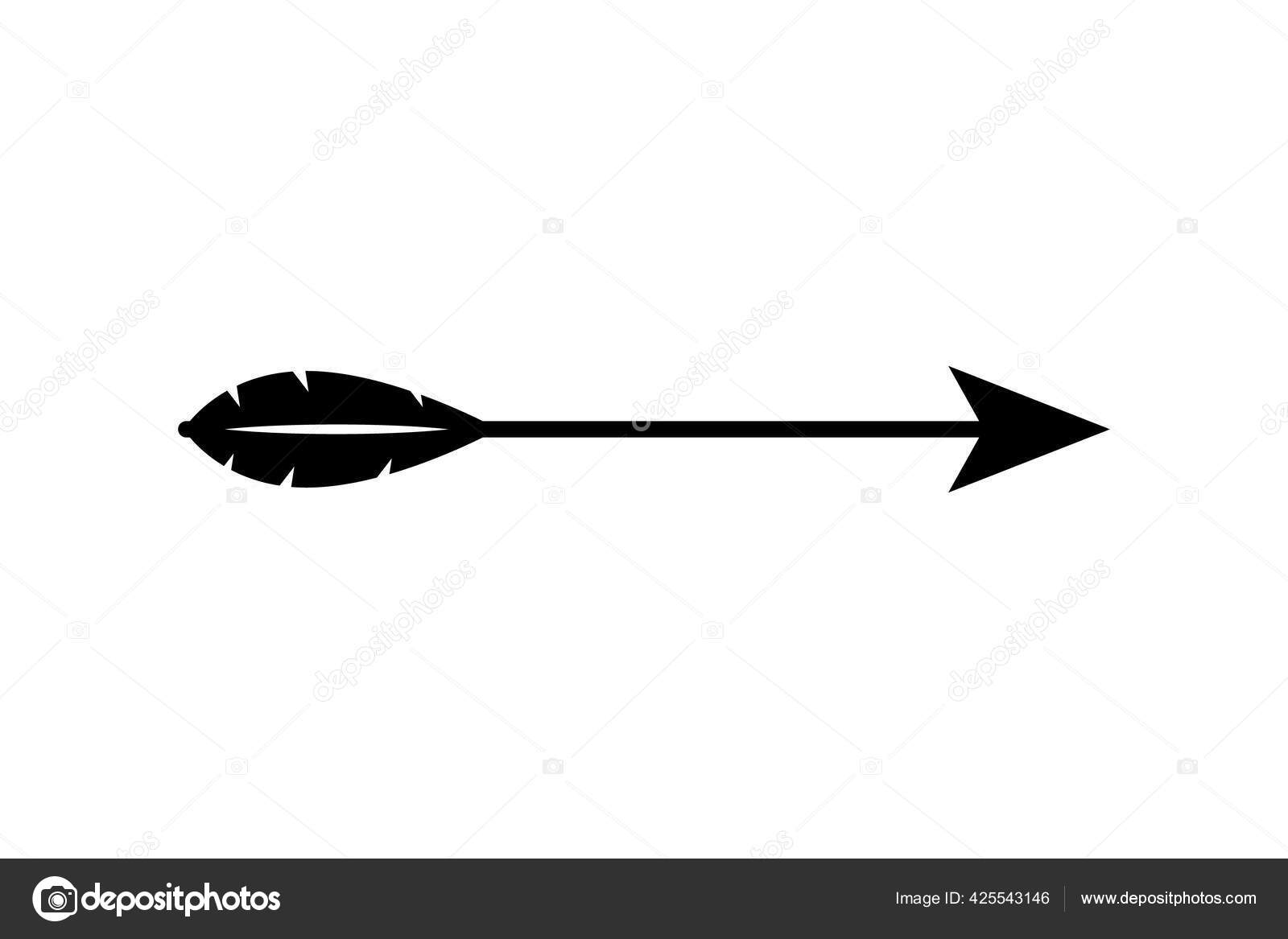 Black Arrow Icon White Background Isolated Stock Vector Image by ...