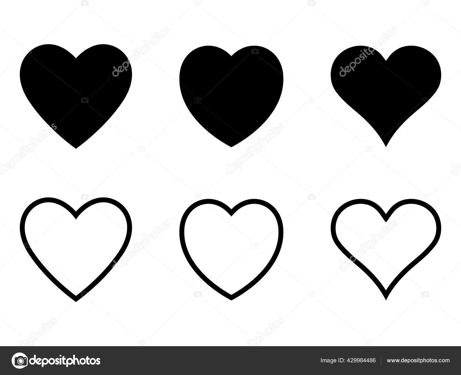 Hjerte Kontur Vektor Vector — Arte