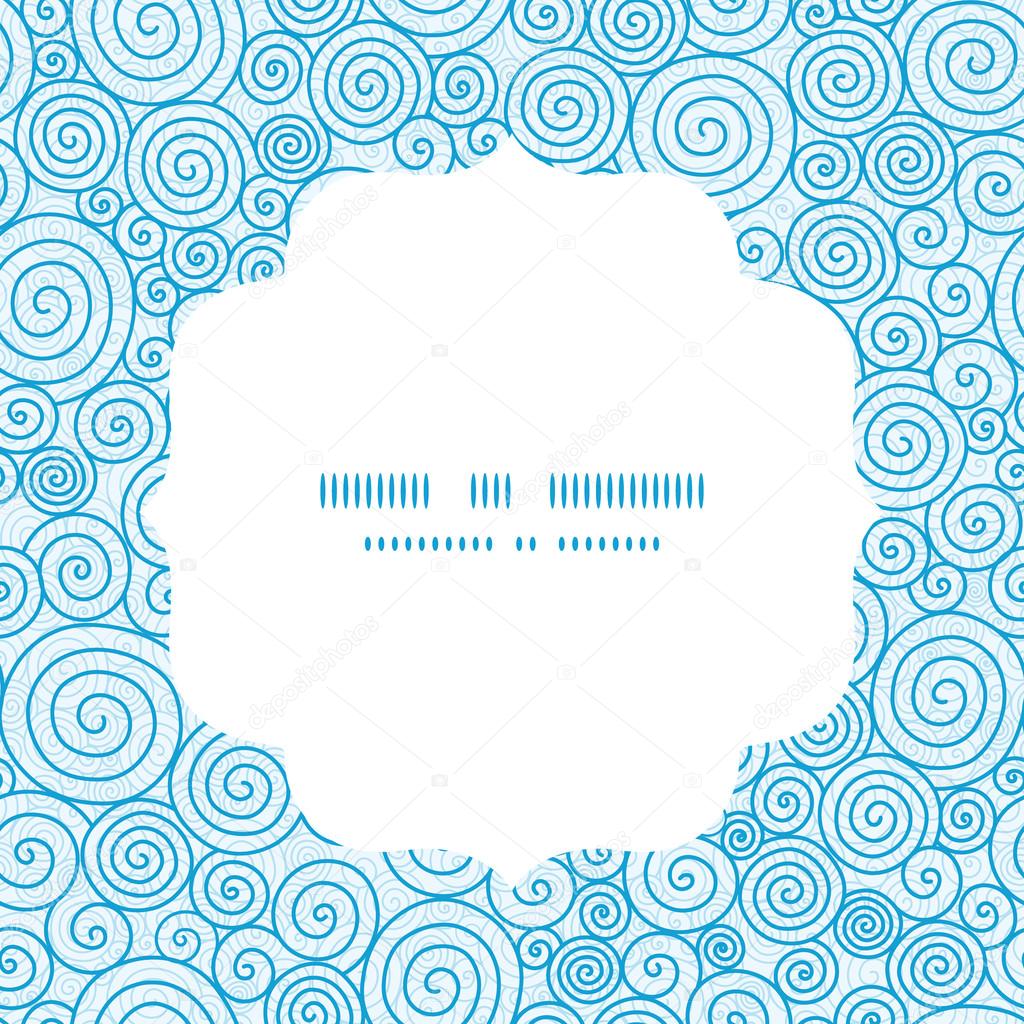 Vector abstract swirls circle frame seamless pattern background Stock ...