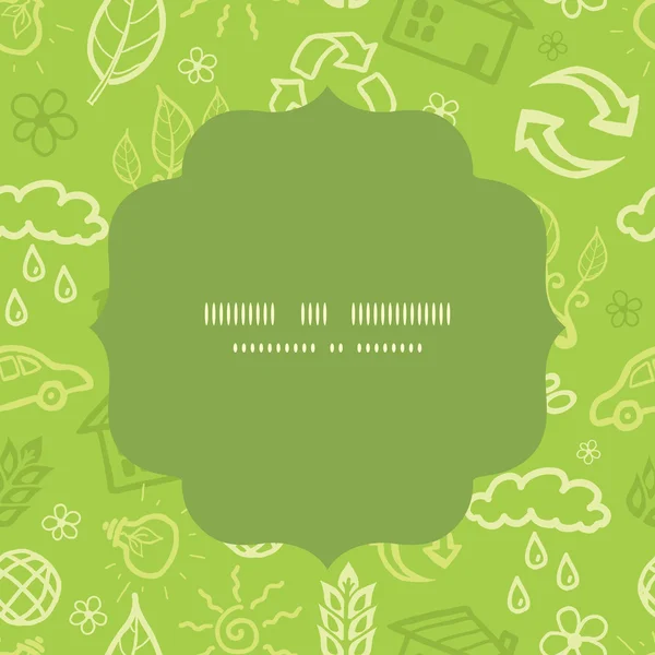 Vector ecology symbols horizontal frame seamless pattern background ...