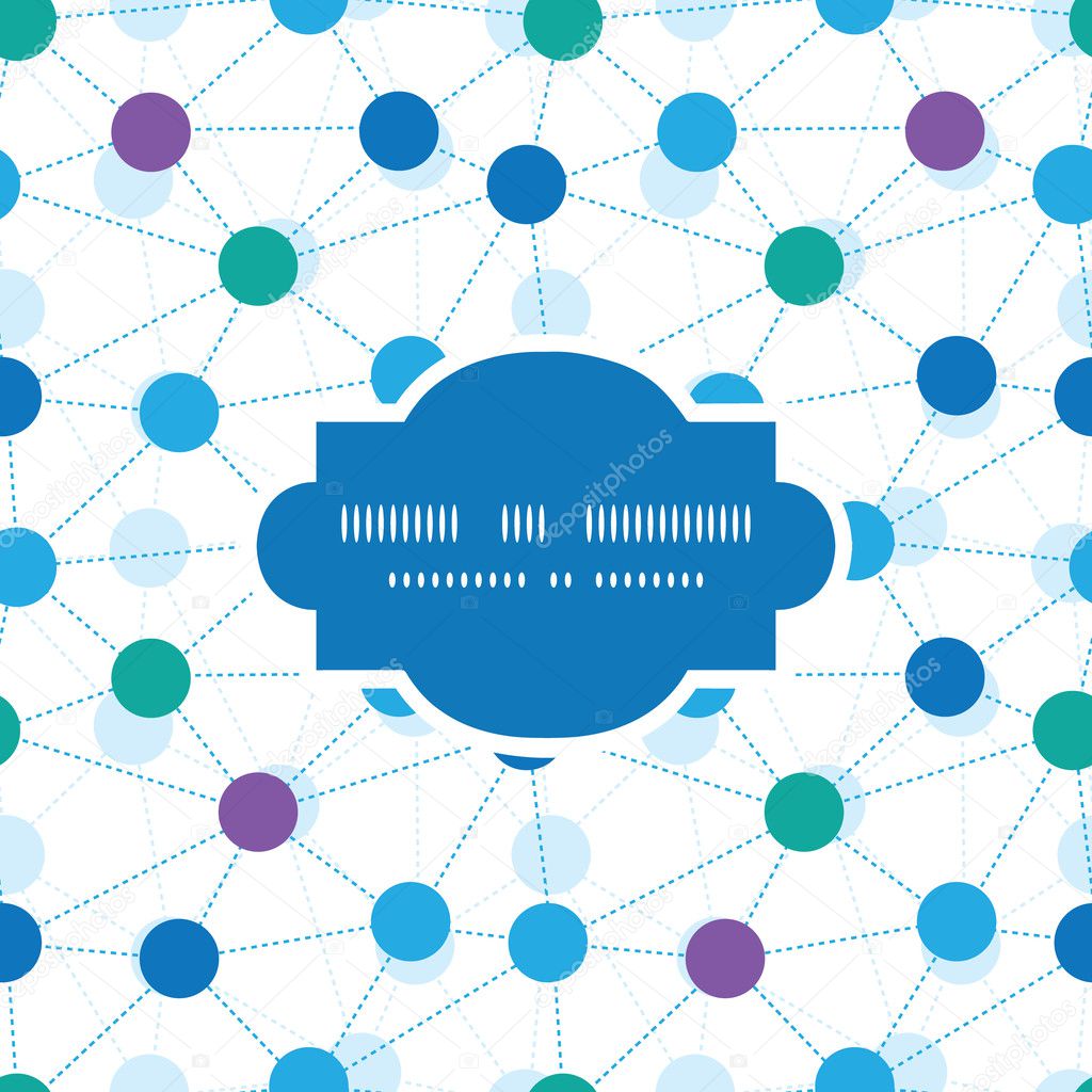 Vector connected dots frame seamless pattern background Stock Vector ...