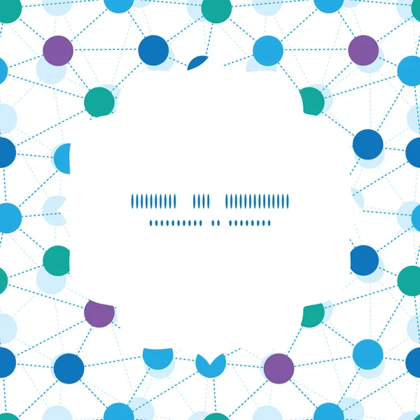 Vector connected dots frame seamless pattern background Stock Vector ...