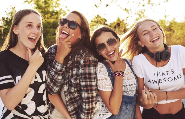 Group of girls making fun expressions - Stock Image - Everypixel