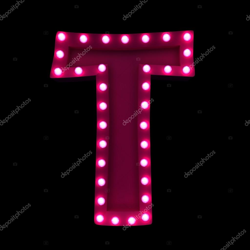 Neon letter t Stock Photo by ©pleskach 102913272
