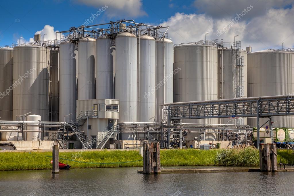 Storage tanks industrial background ⬇ Stock Photo, Image by ...