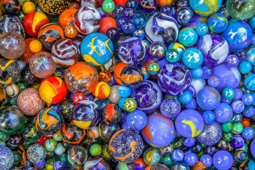Background of marbles in many color varieties — Stock Photo ...