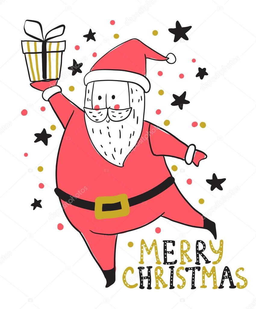 Cute, doodle Santa Claus Stock Vector Image by ©Natalia.Skripko #90591486