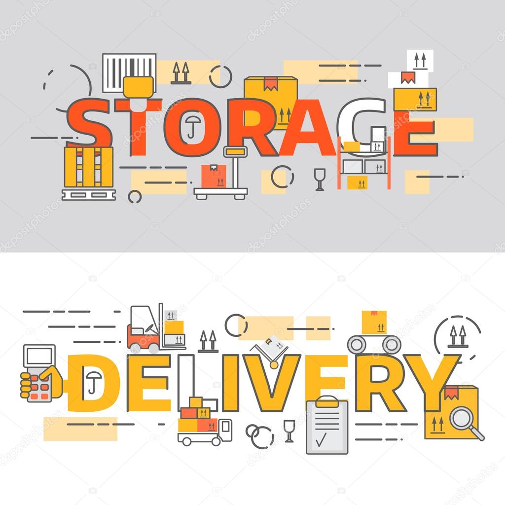 Banners for storage and delivery Stock Vector Image by ©Ciripasca ...