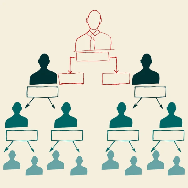 Funny Organizational corporate hierarchy chart — Stock Vector © vician ...