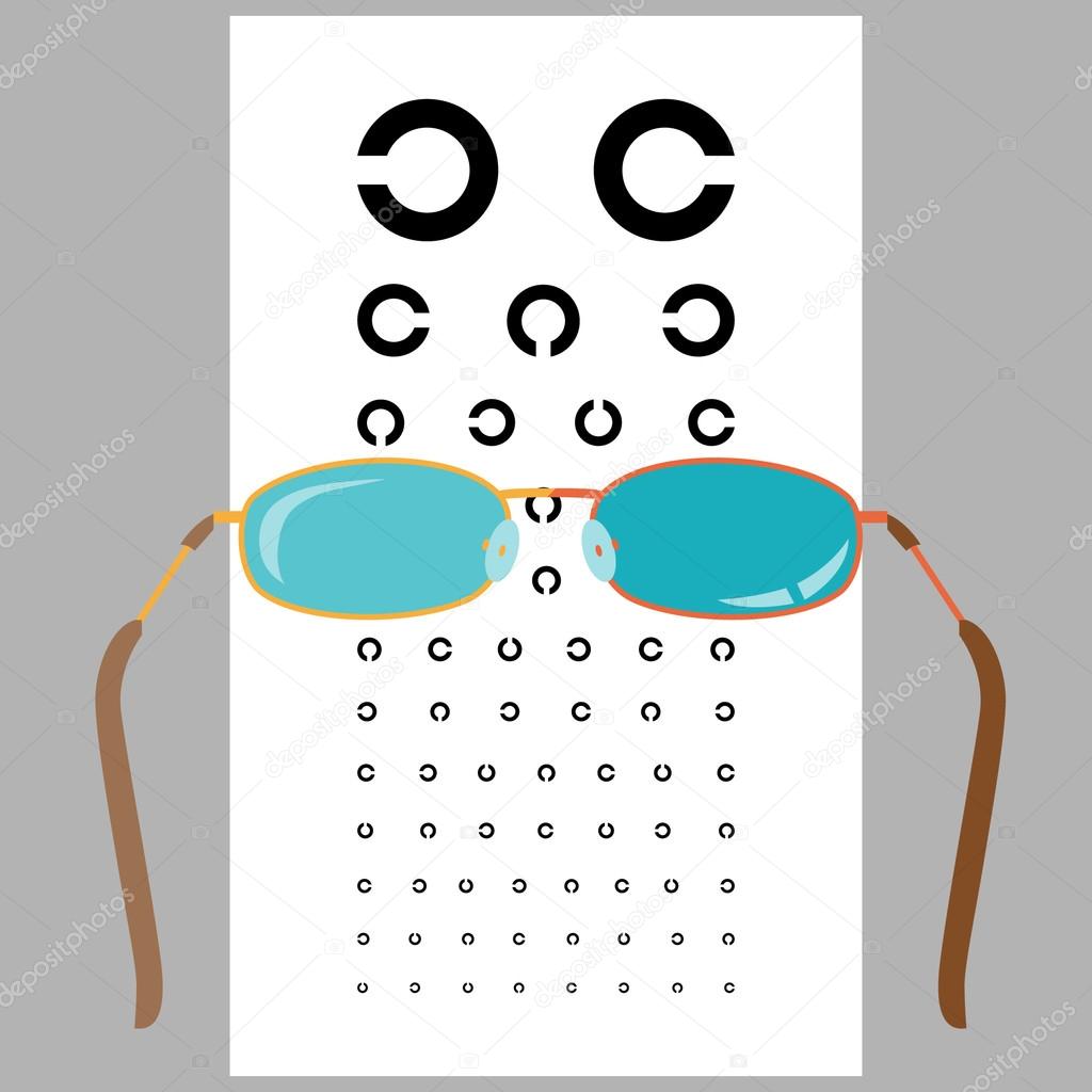Eyeglasses and eye chart. Stock Vector Image by ©Ciripasca #54752551