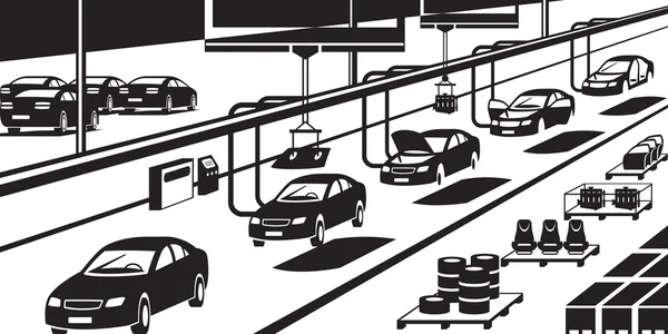 ᐈ Car production line stock icon, Royalty Free car assembly line ...