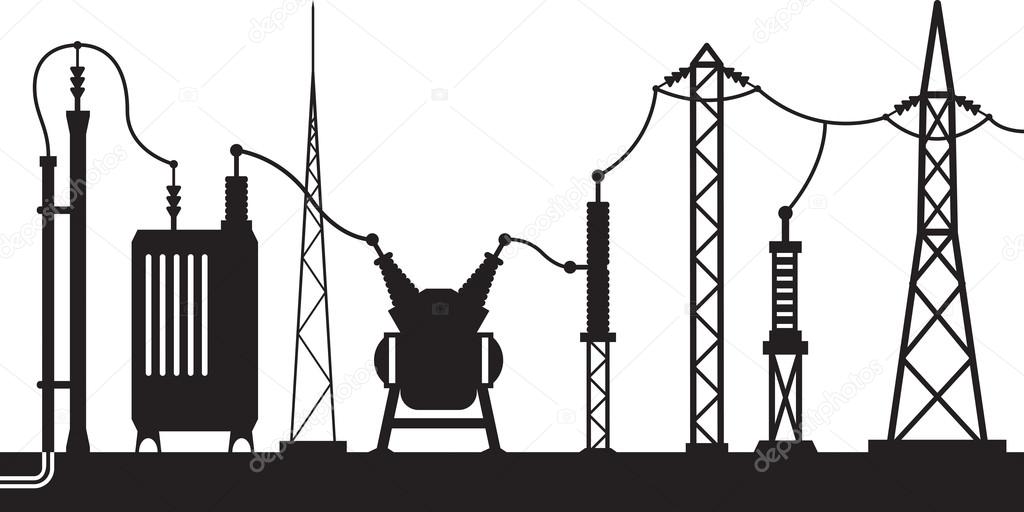 Electrical substation scene Stock Vector by ©angelha 90688342