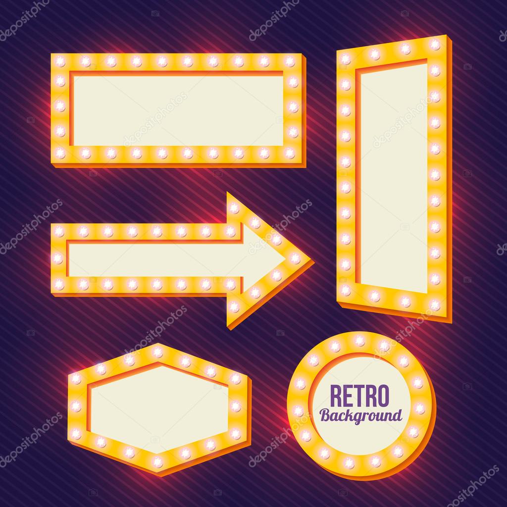 Retro yellow frame. Vintage Signs Stock Vector Image by ©Sabelskaya ...