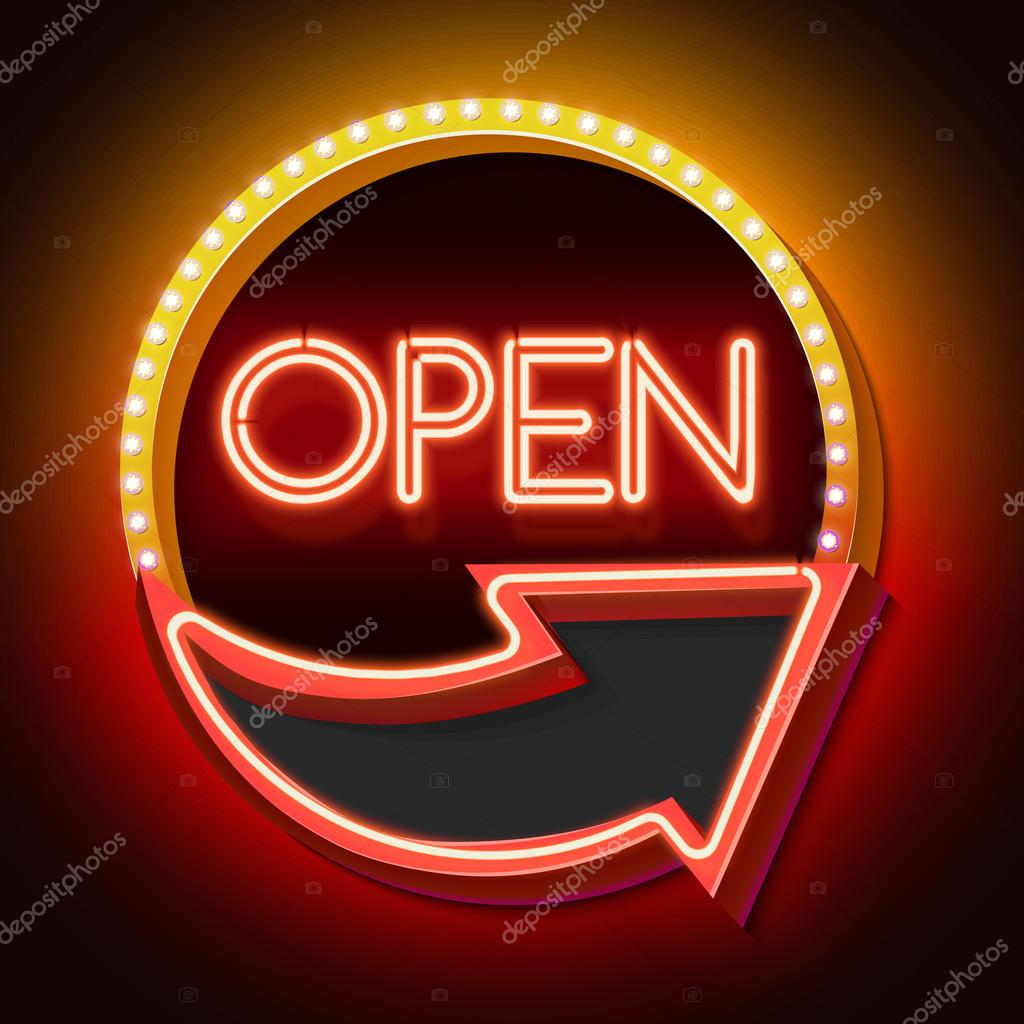Vintage Neon Open Sign