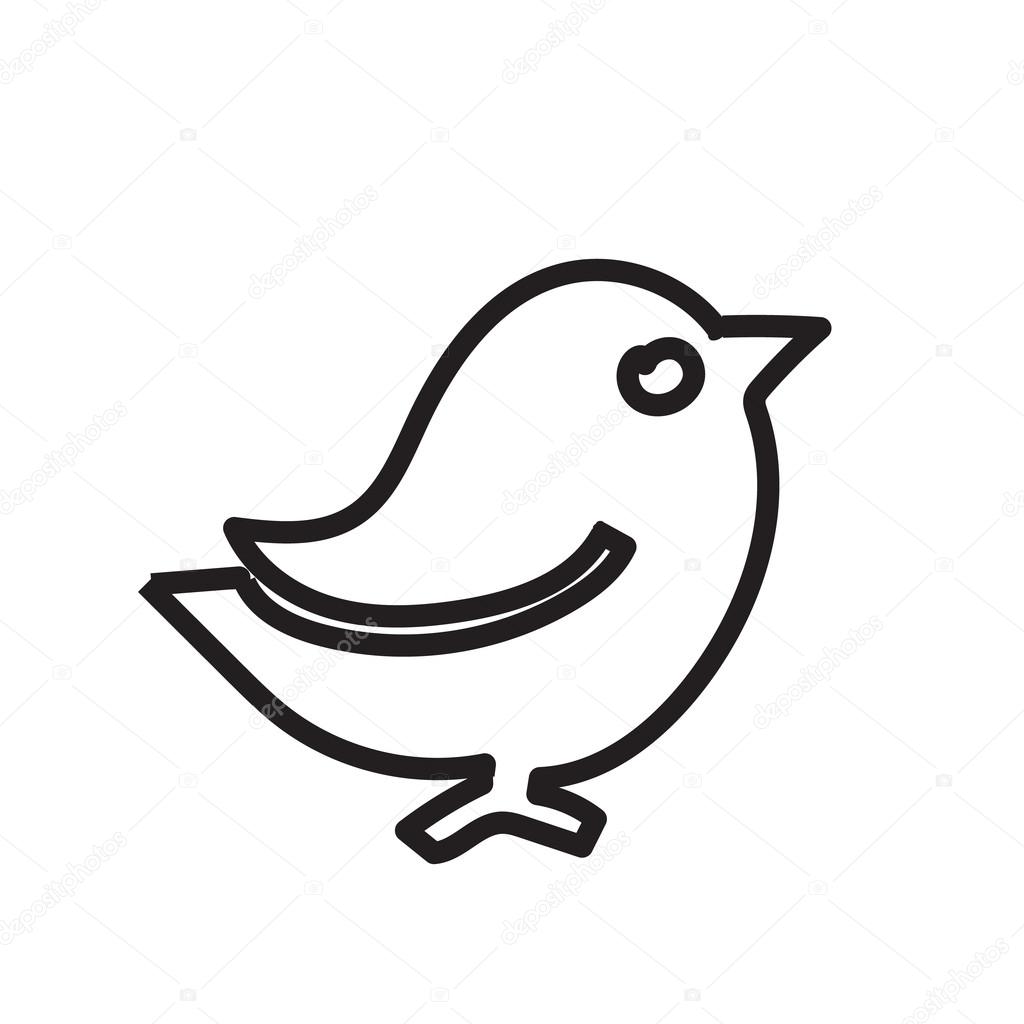 Black contour birds. A simple illustration of a bird ⬇ Vector Image by ...