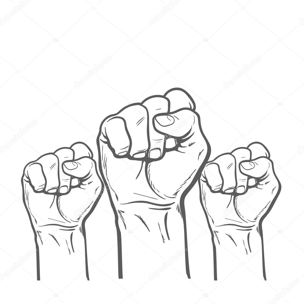 Fist as a symbol of good luck, strength and determination — Stock ...